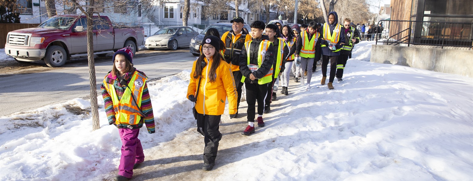 Bear Clan, General Wolfe students unite for community walk