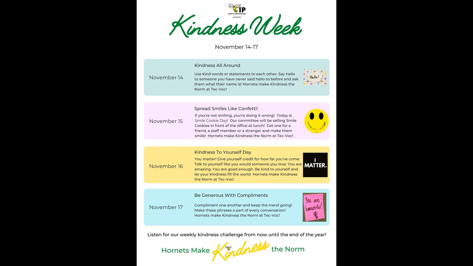Kindness Week - November 14 to 17